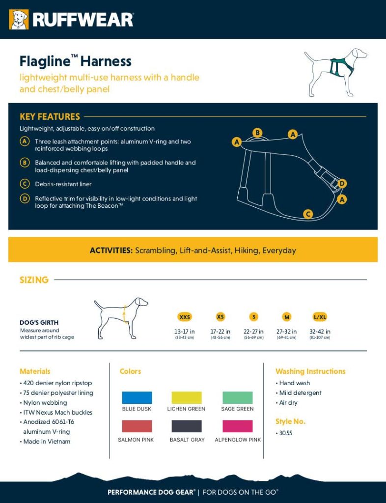 Ruffwear Flagline - Best Three Legged Dog Harness